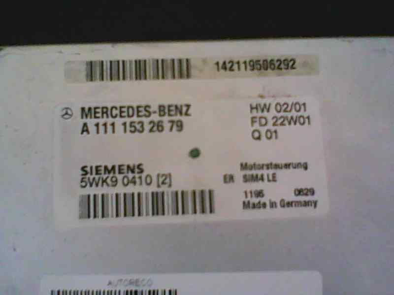 Engine control unit (ECU) MERCEDES-BENZ C-CLASS (W203) C 220 CDI (203. ...