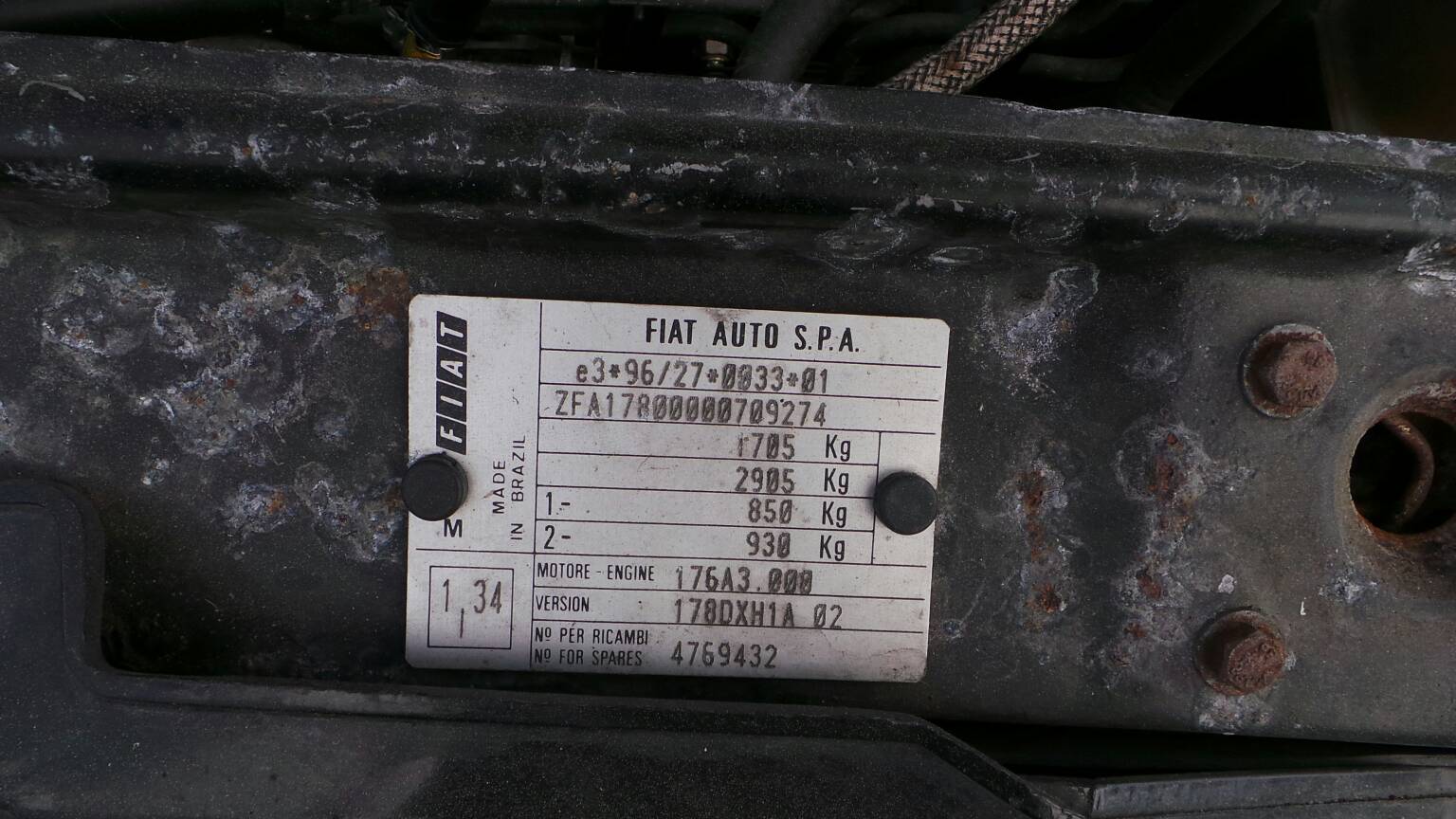 Engine FIAT PALIO Weekend (178_) 1.7 TD 176A3000 ; 2254335 | B-Parts