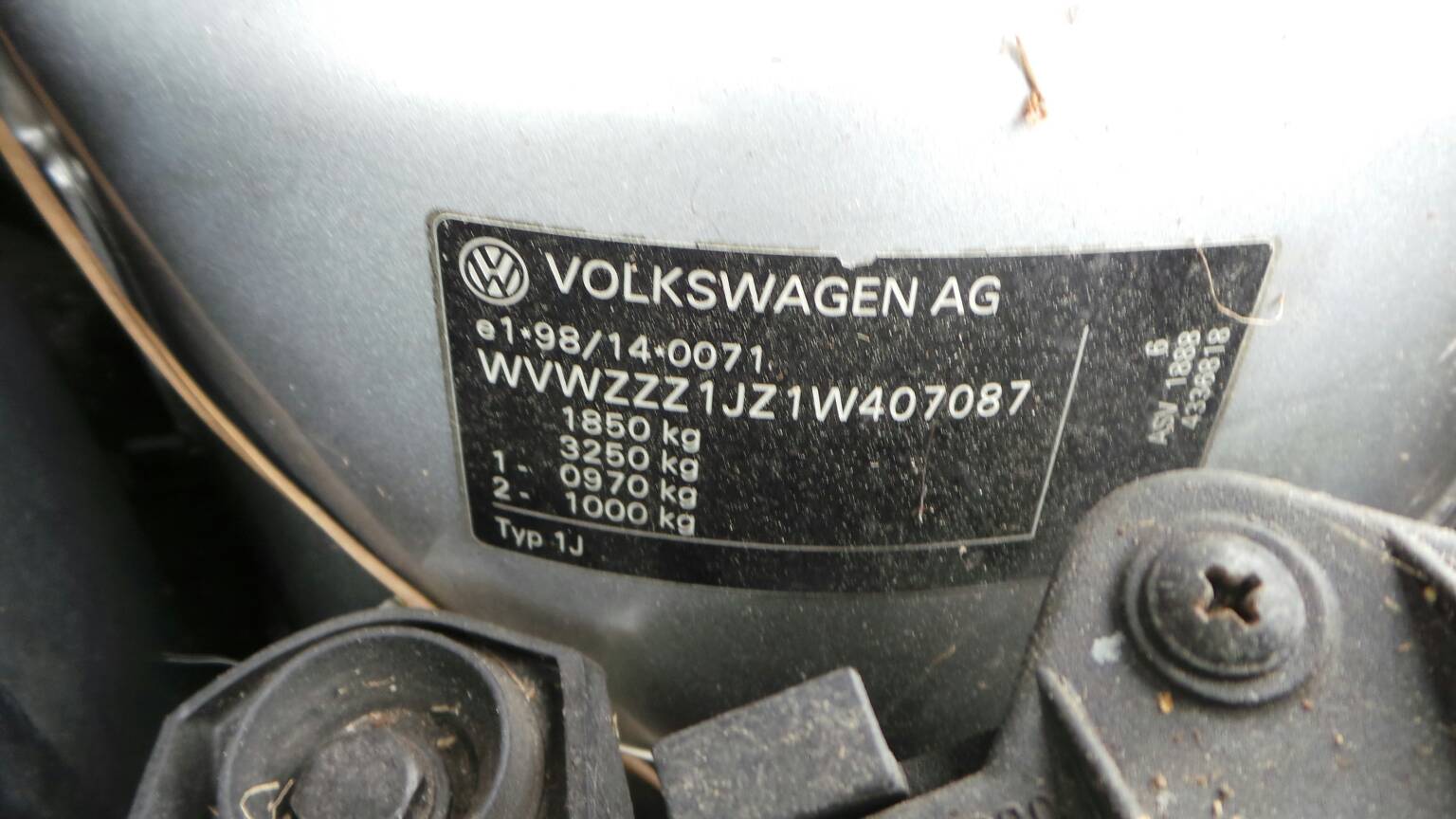 Tailgate VW GOLF IV Variant (1J5) 1.9 TDI | B-Parts