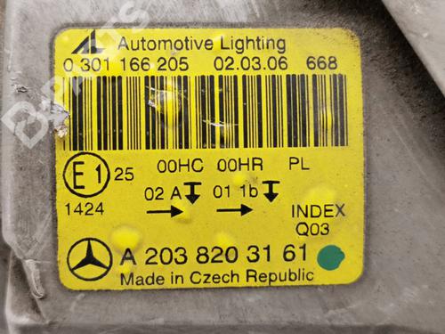 Left headlight MERCEDES-BENZ C-CLASS (W203) C 180 Kompressor (203.046 ...