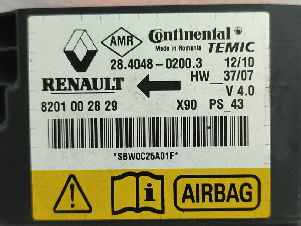 ECU airbags DACIA SANDERO 1.5 dCi 9706302 | B-Parts