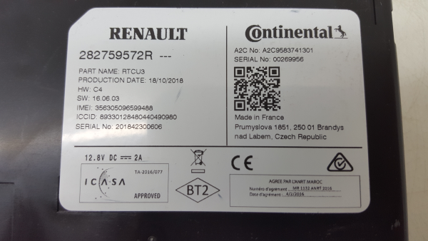 Radio Renault Megane Iv Hatchback B9a M N 1 3 Tce 100 B9n8 Kit