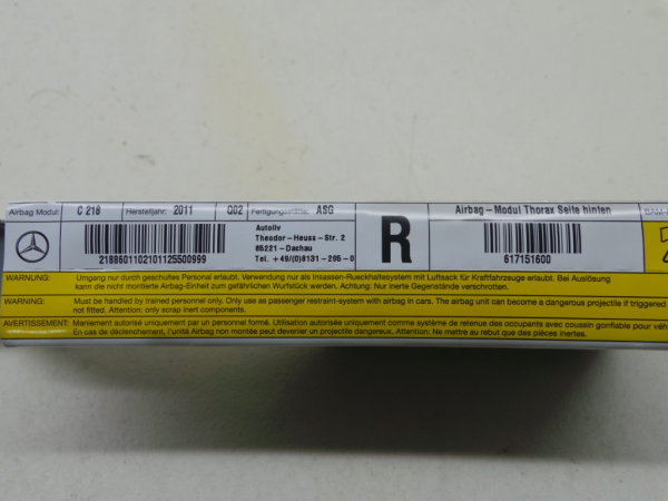 Airbag do banco direito MERCEDES-BENZ CLS (C218) CLS 350 CDI / d 4 ...