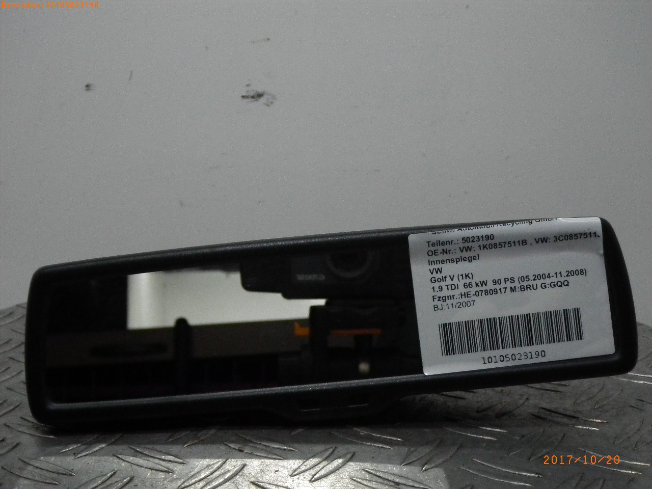 Innenspiegel Spiegel VW GOLF V (1K1) 1.9 TDI VW: 1K0857511B ...