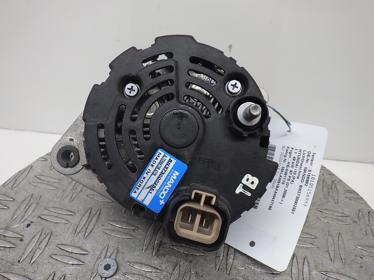 Alternator HYUNDAI i10 I (PA) 1.1 2805445 | B-Parts