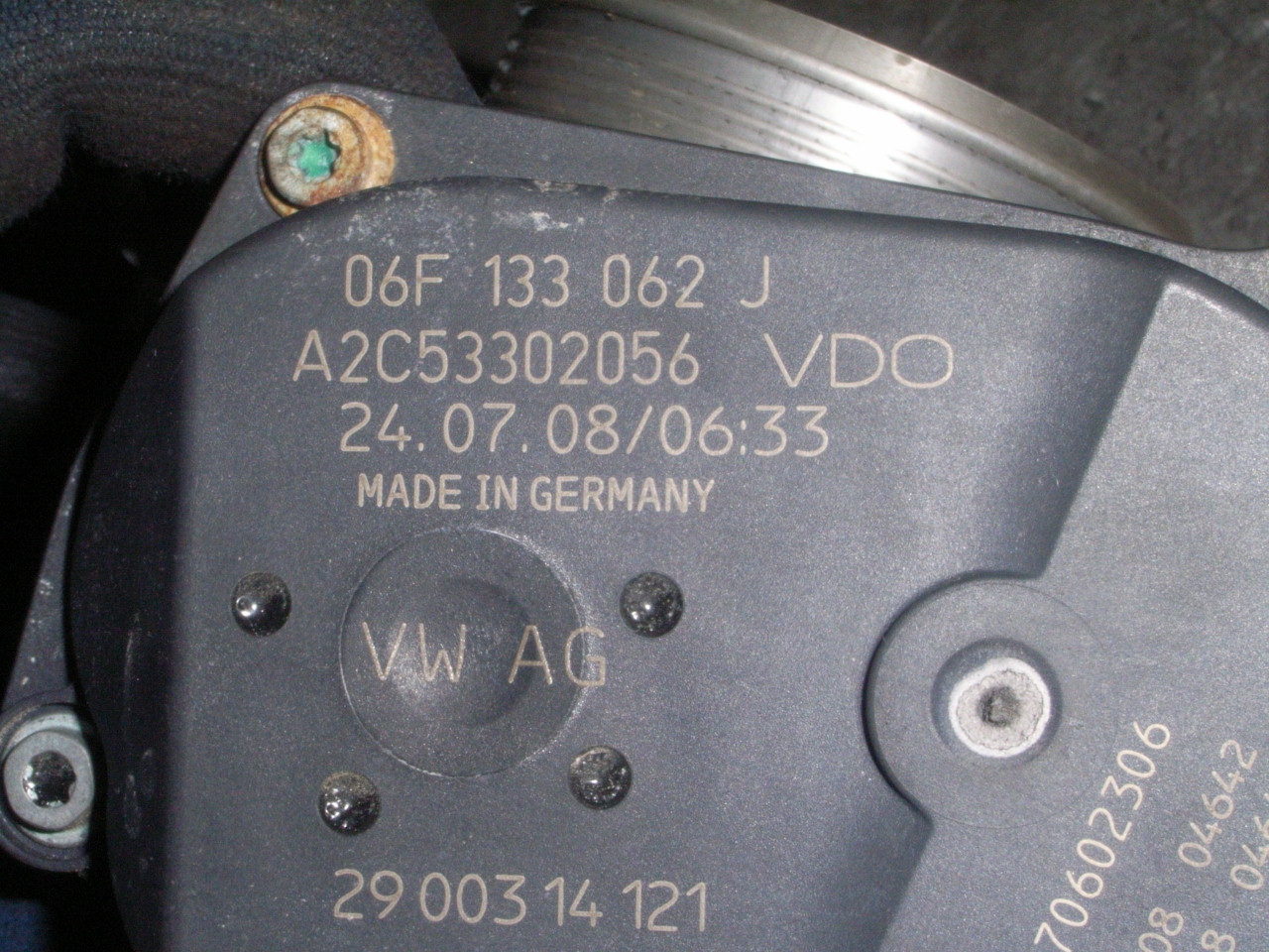 Throttle body AUDI A4 (8K2, B8) 1.8 TFSI 06F133062AG|AUDI|06F133062G ...