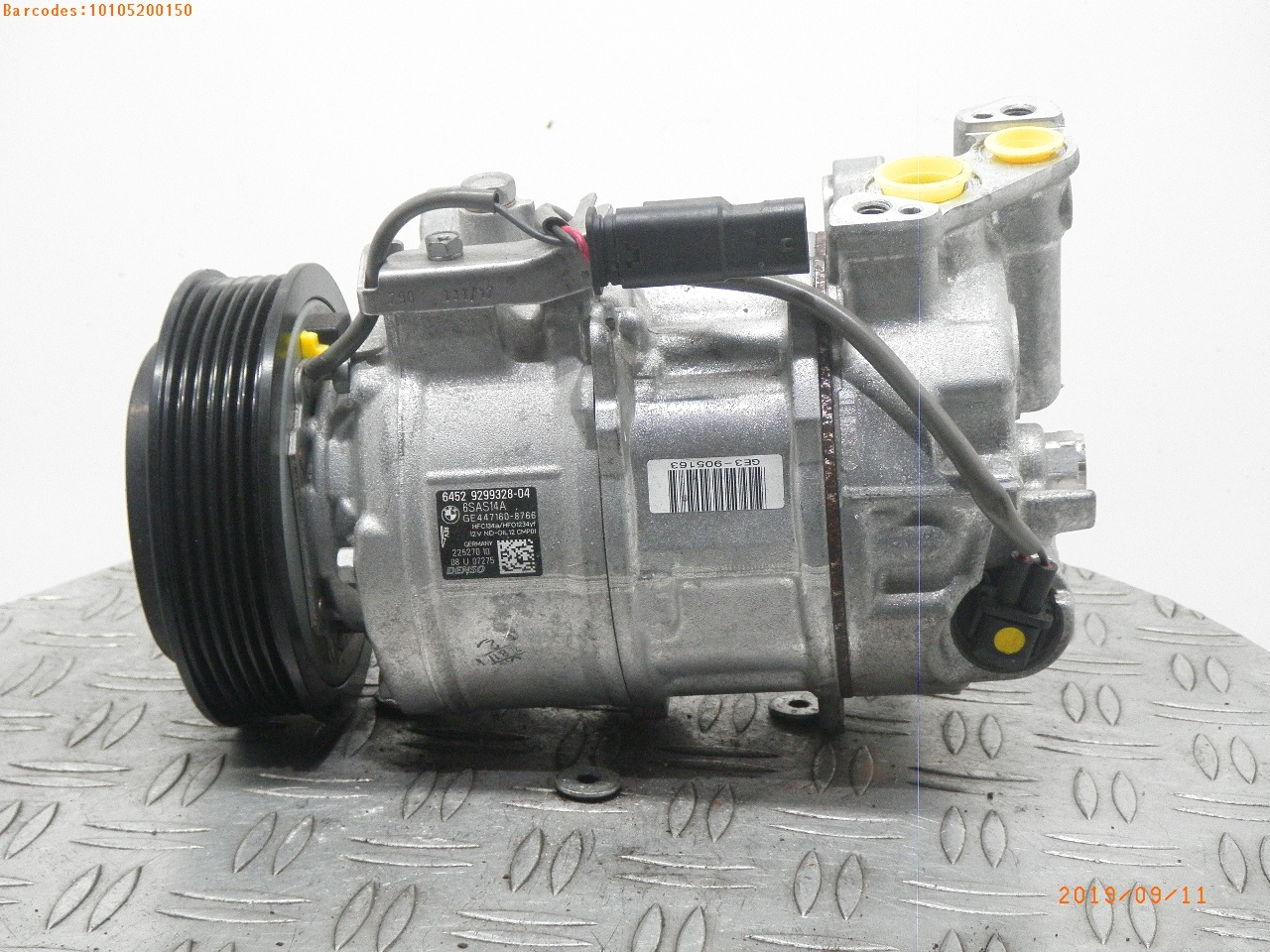 AC compressor BMW 1 (F20) 116 i 4376606 | B-Parts