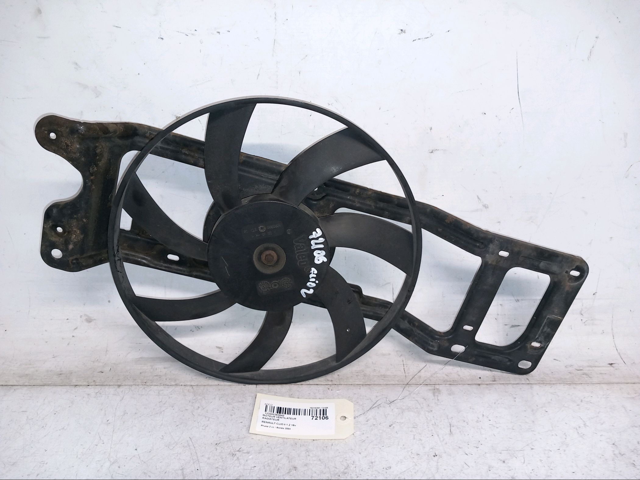 Radiator fan RENAULT CLIO II (BB_, CB_) 1.2 16V (BB05, BB0W, BB11, BB27 ...