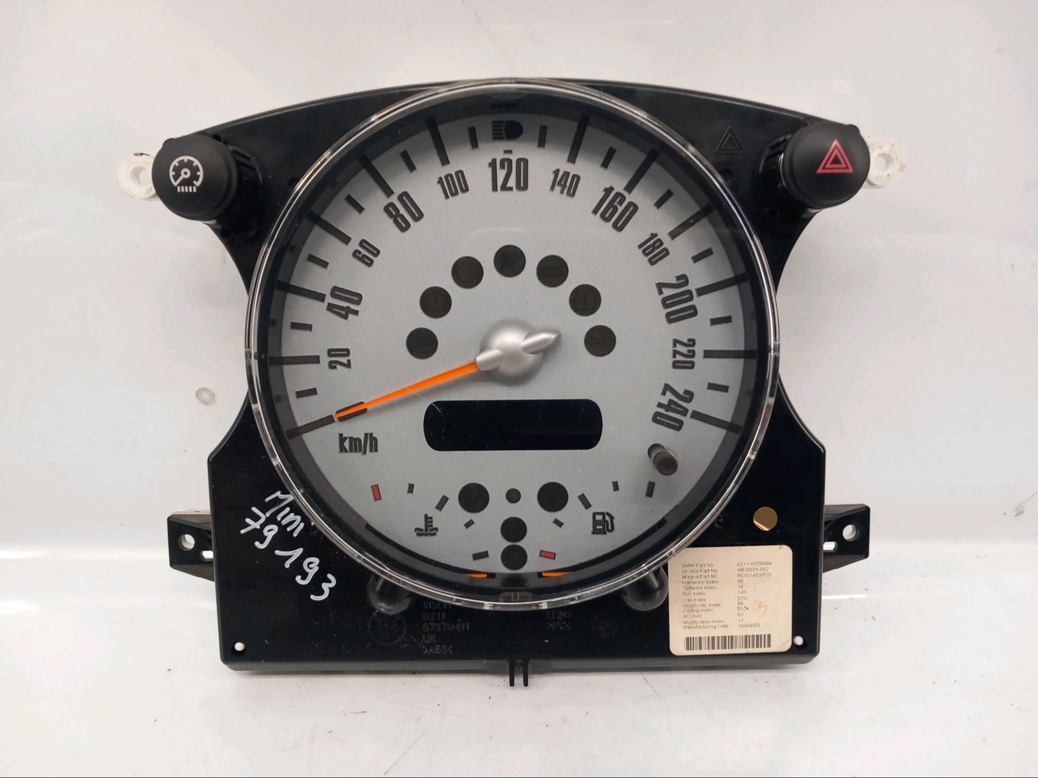 Instrument cluster MINI MINI (R50, R53) Cooper 17729403 | B-Parts