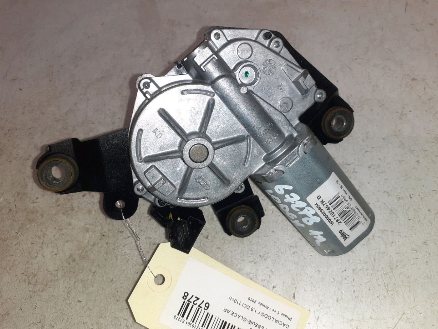 Rear wiper motor DACIA LODGY (JS_) 1.5 dCi 9571840 | B-Parts