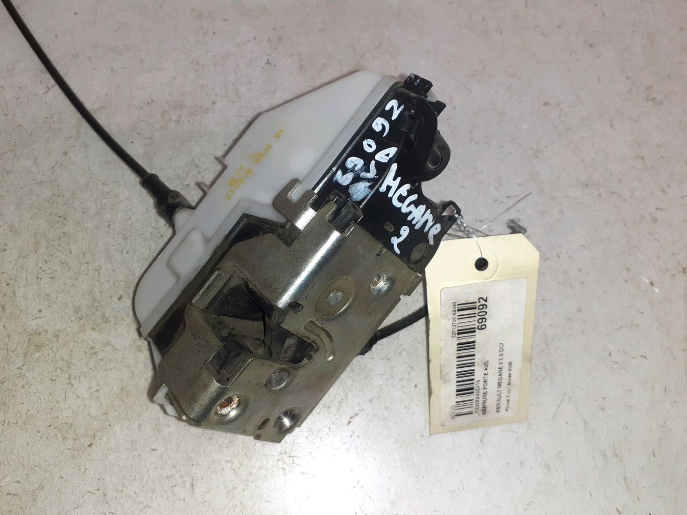 Front right lock RENAULT MEGANE II (BM0/1_, CM0/1_) 1.5 dCi (BM1E, CM1E ...