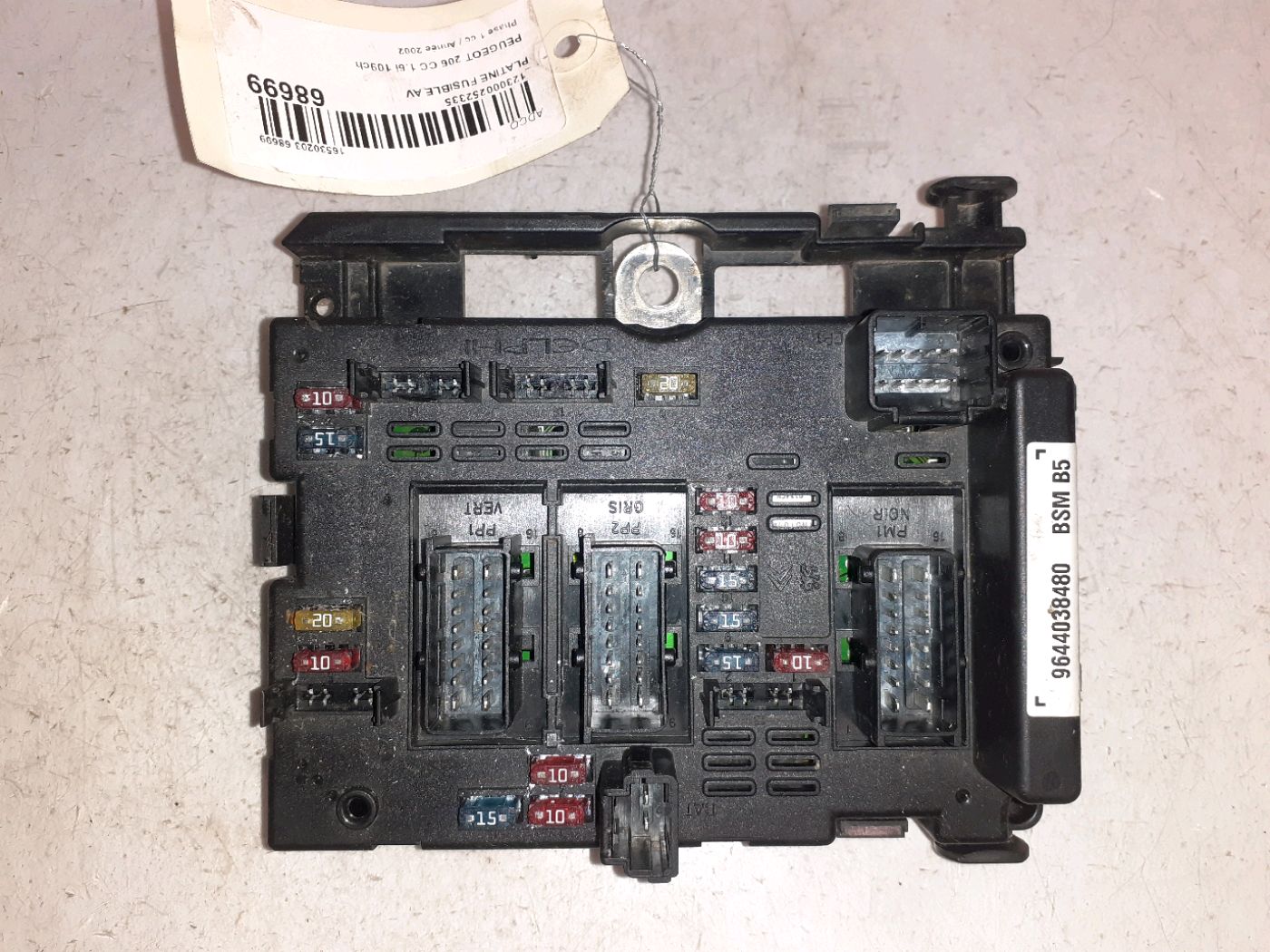Fuse box PEUGEOT 206 CC (2D) 1.6 16V (2DNFUF, 2DNFUR) 9570827 | B-Parts