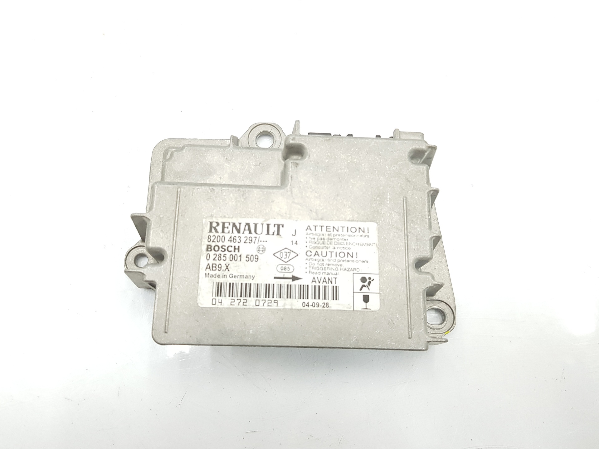 ECU airbags RENAULT MODUS / GRAND MODUS (F/JP0_) 1.2 (JP0C, JP0K, FP0C ...