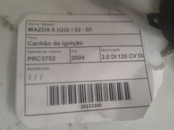 Ignition barrel MAZDA 6 Saloon (GG) 9773956 | B-Parts