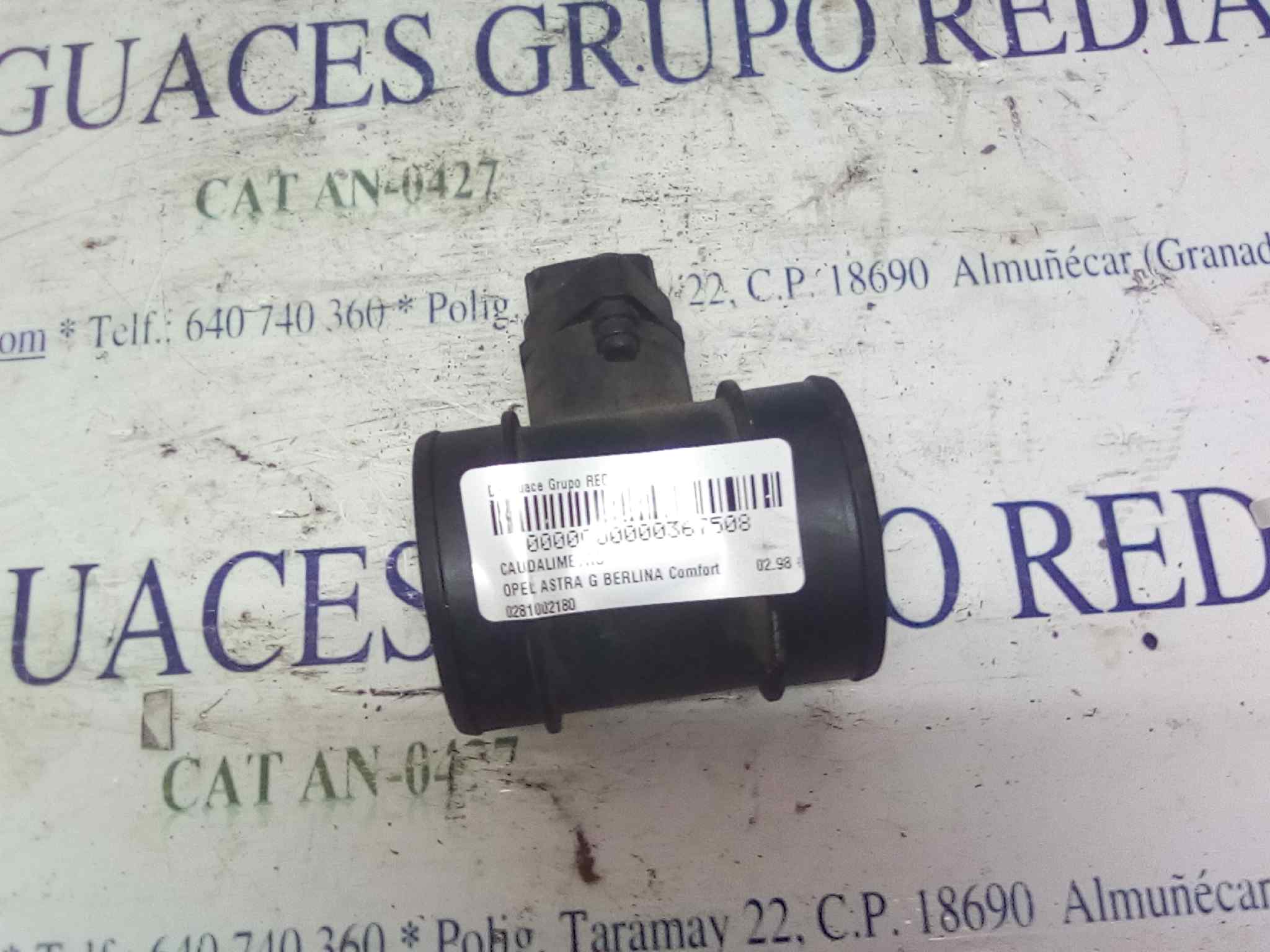 Mass air flow sensor OPEL ASTRA G Saloon (T98) 2.0 DI (F69) 10127475 ...