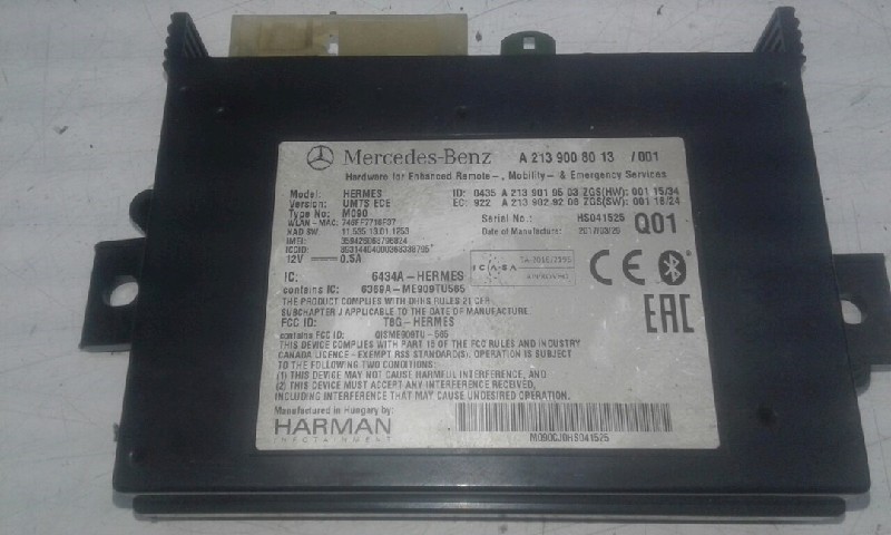Control unit MERCEDES-BENZ C-CLASS (W205) C 200 d (205.007) 5335589 | B ...