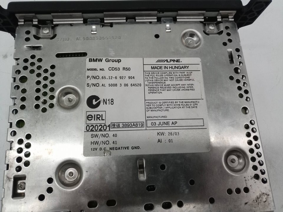 Radio MINI MINI (R50, R53) Cooper 9807641 | B-Parts