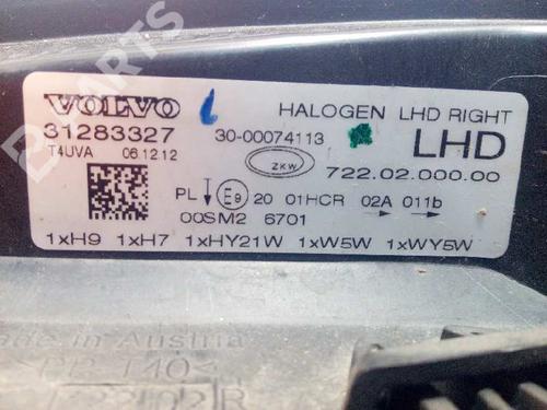 Faro derecho VOLVO V40 Hatchback (525, 526) D2 4936996 | B-Parts