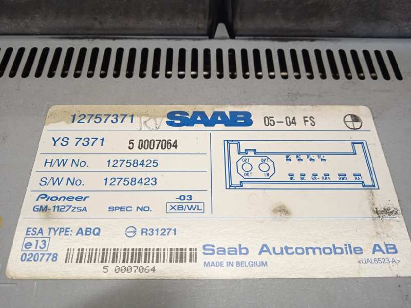 Electronic module SAAB 9-3 Estate (E50) 1.9 TiD 12757371 | 12758423 ...