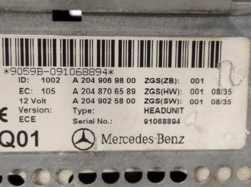 Radio MERCEDES-BENZ C-CLASS (W204) A2049069800 | 2049069800 | B-Parts