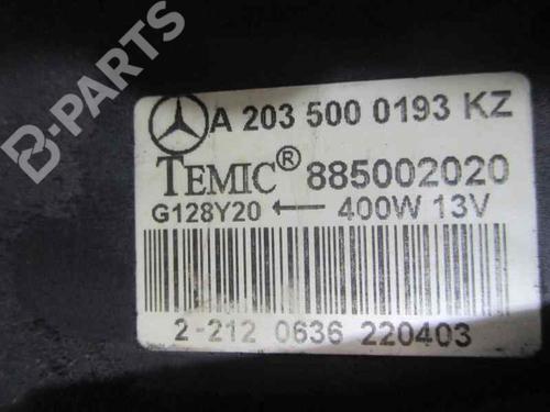 Radiator fan MERCEDES-BENZ C-CLASS (W203) C 200 Kompressor (203.042 ...