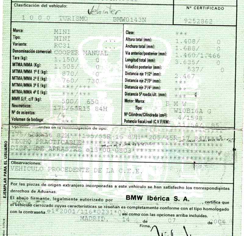 Right rear suspension arm MINI MINI (R50, R53) Cooper ...