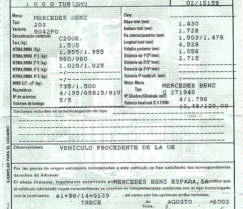 Elektronensonde MERCEDES-BENZ C-CLASS (W203) C 180 Kompressor (203.046 ...