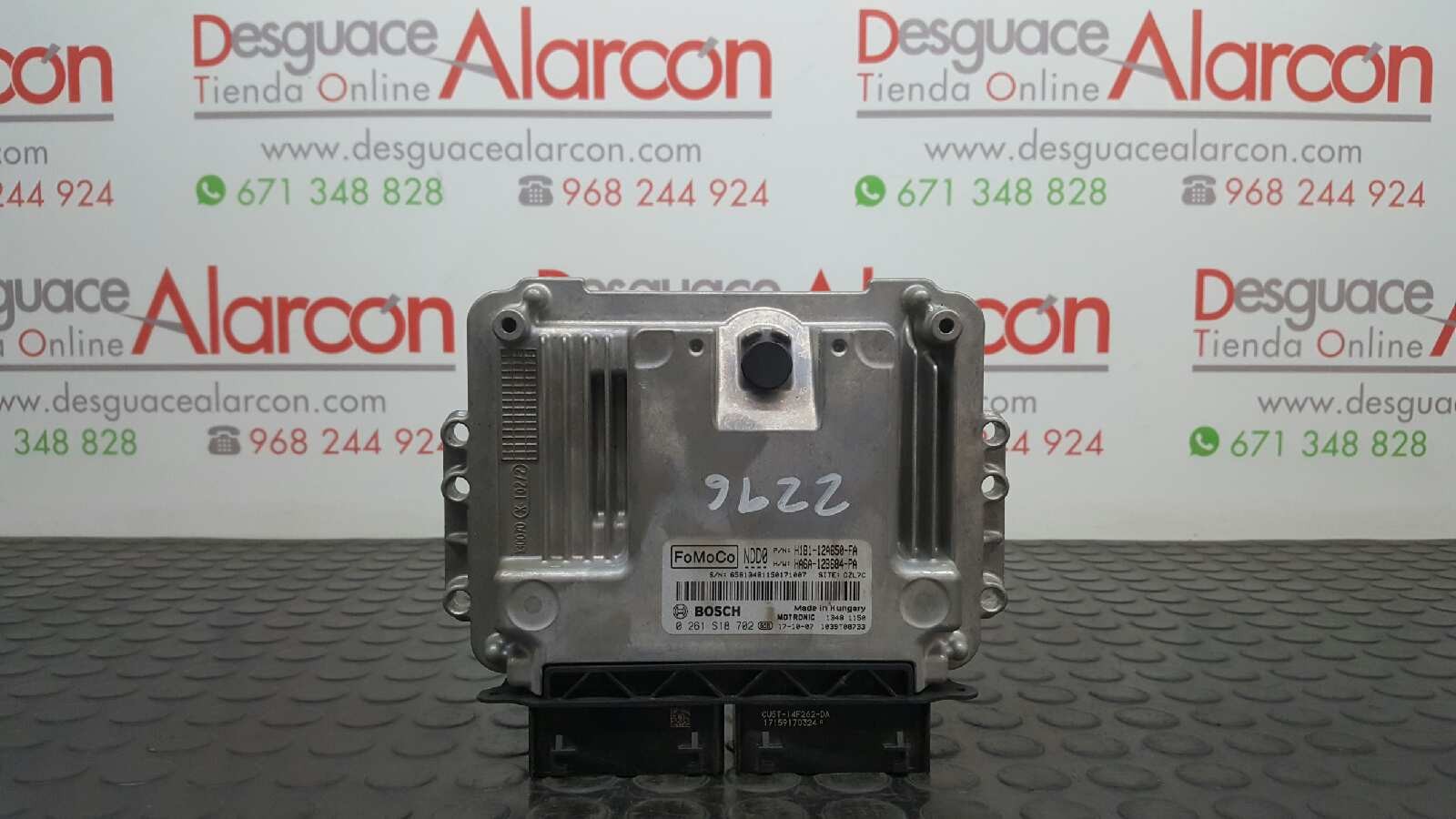 Engine control unit (ECU) FORD FIESTA VII (HJ, HF) 1.0 EcoBoost 2772002 ...
