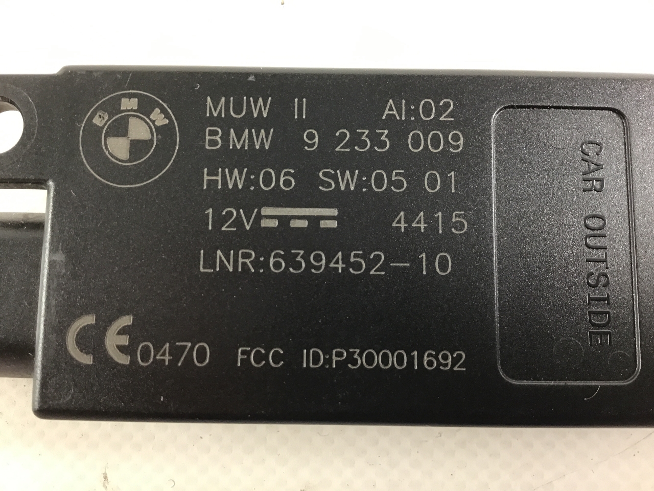 Control unit BMW 6 Convertible (F12) 640 d BMW: 9233009 | B-Parts