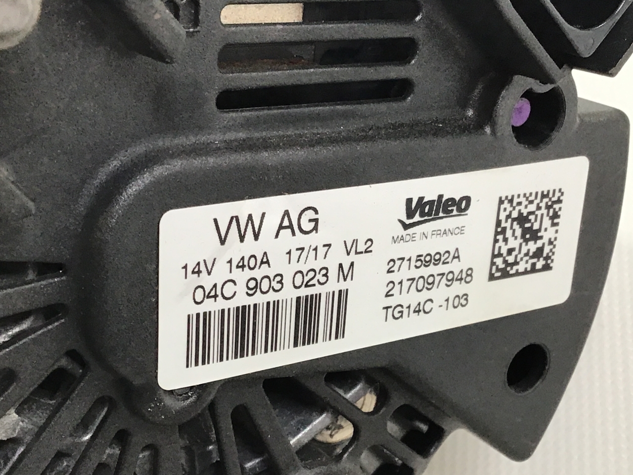Alternator AUDI A1 (8X1, 8XK) 1.4 TFSI AUDI: 04C903023L , 04C903023M ...