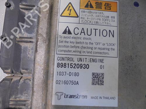 Engine control unit (ECU) ISUZU D-MAX I (TFR, TFS) 2.5 DiTD 4x4 (TFS86 ...