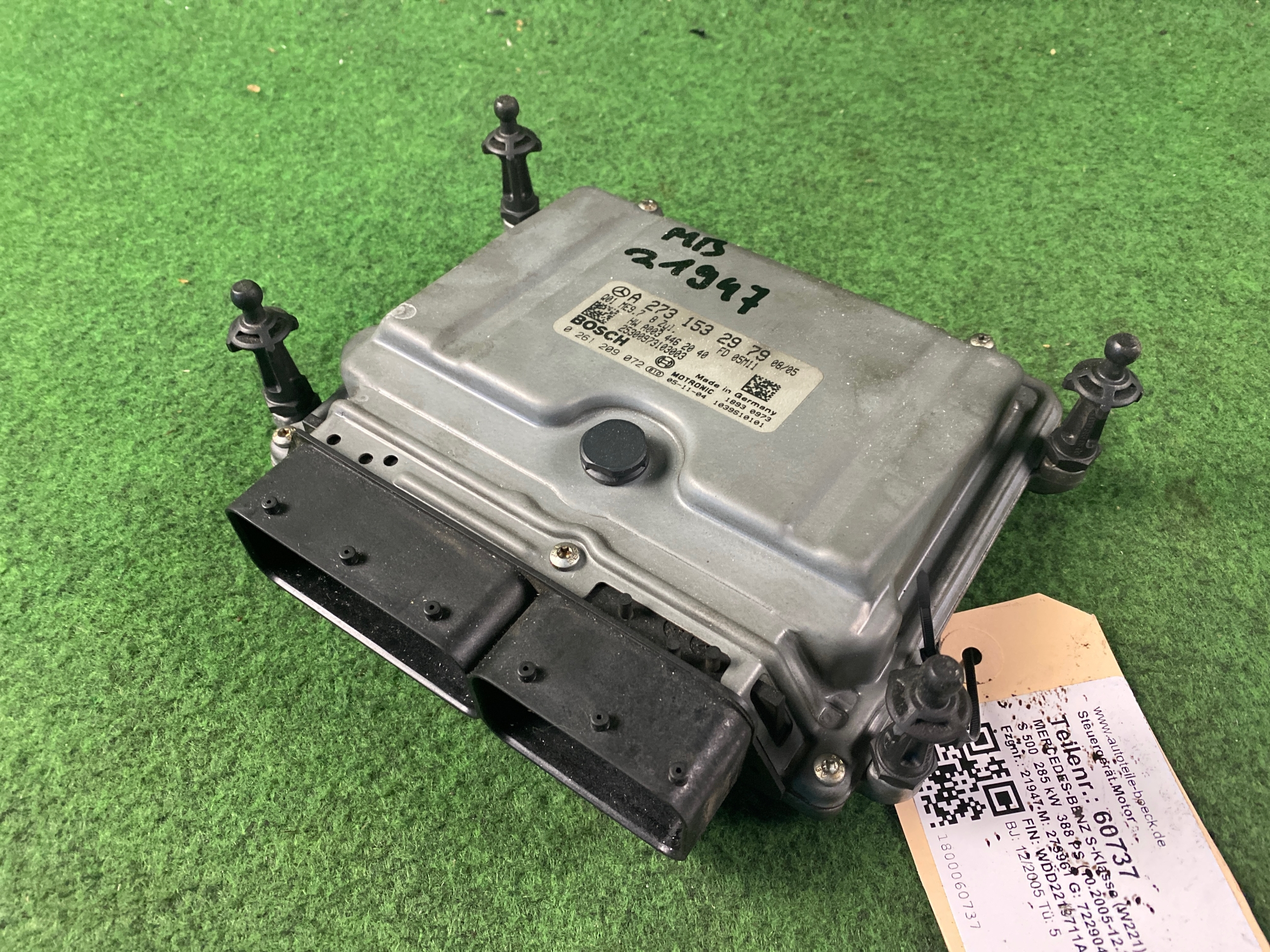 Engine control unit (ECU) MERCEDES-BENZ S-CLASS (W221, V221) S 500 (221 ...