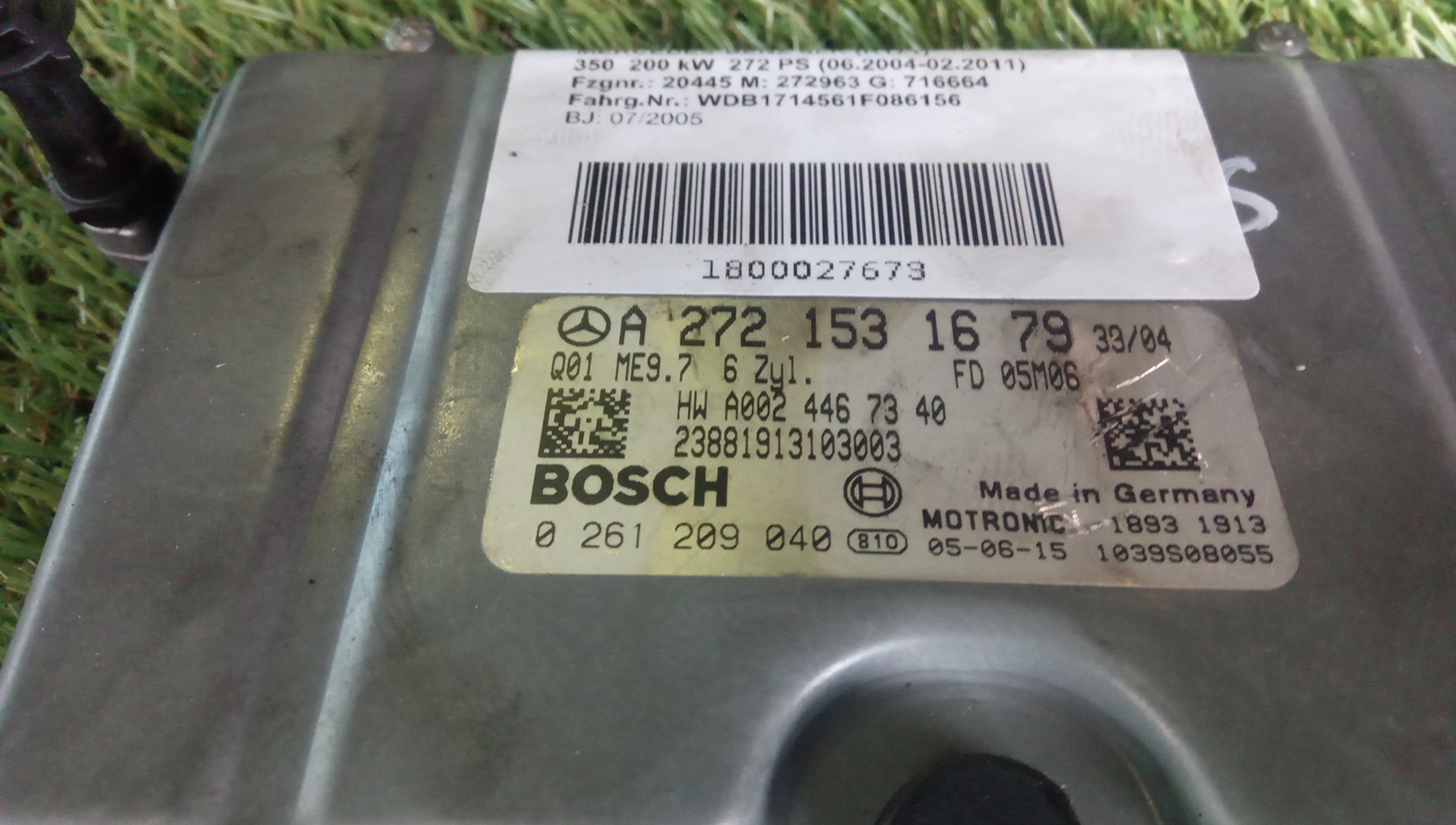 Engine control unit (ECU) MERCEDES-BENZ SLK (R171) 350 (171.456 ...