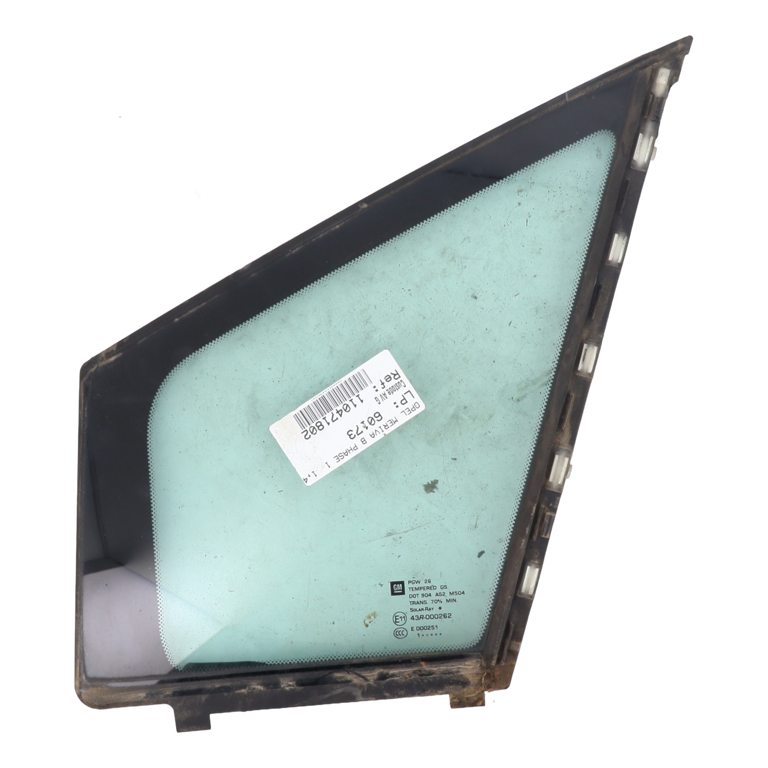 Front left quarter glass OPEL MERIVA B MPV (S10) 1.4 (75) 28080161 | B ...