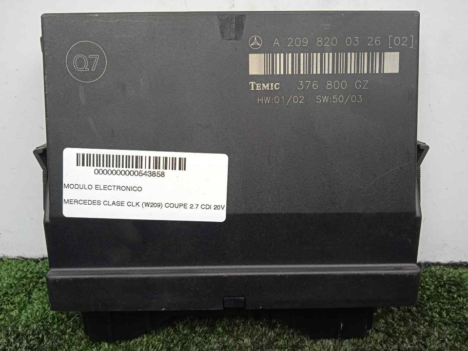 Electronic module MERCEDES-BENZ CLK (C209) 270 CDI (209.316) 7307715 ...