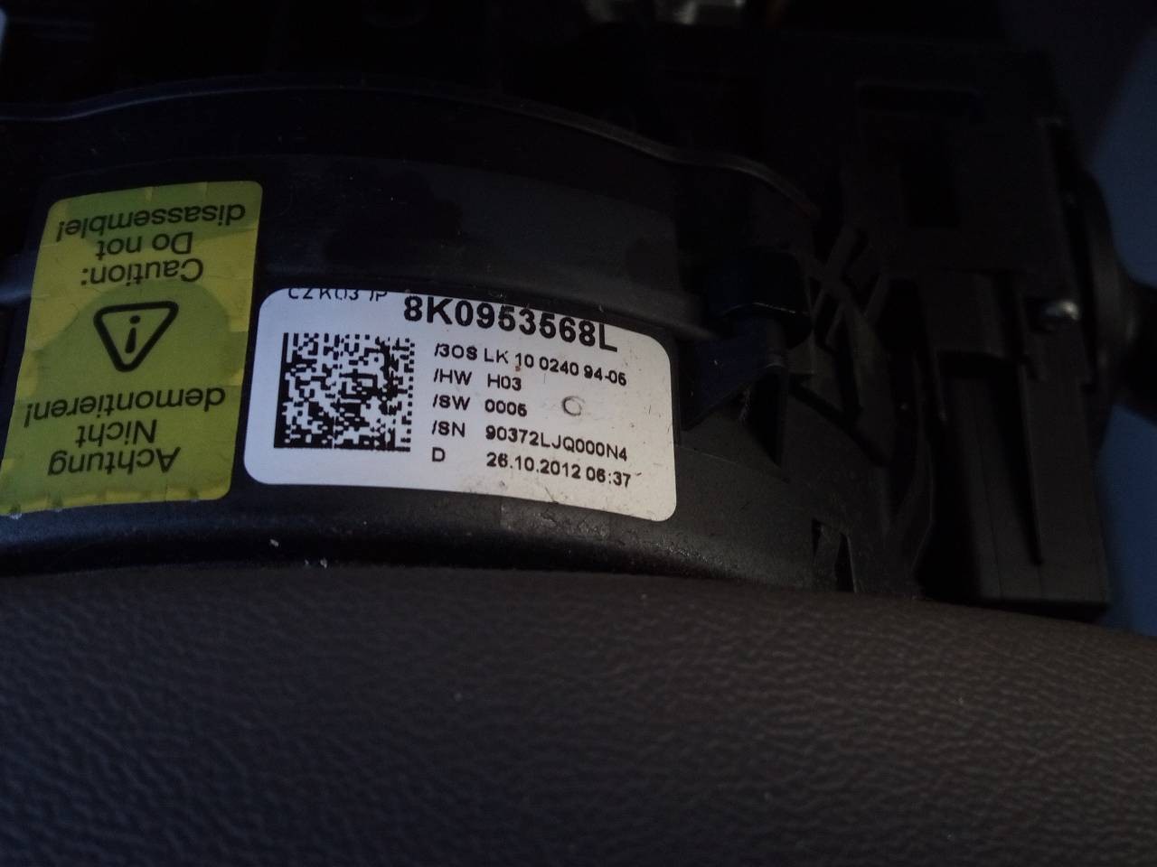 Squib airbag AUDI Q5 (8RB) 26690154 | B-Parts