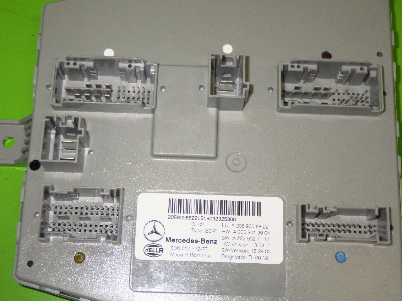 Control unit MERCEDES-BENZ C-CLASS (W204) C 180 CGI (204.031) MERCEDES ...
