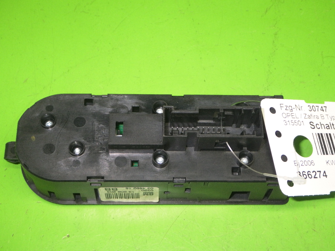 Left front window switch OPEL ZAFIRA / ZAFIRA FAMILY B (A05) 1.9 CDTI ...