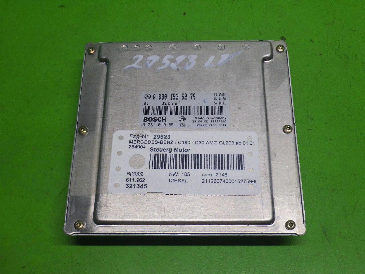 Control unit MERCEDES-BENZ C-CLASS Coupe (CL203) C 220 CDI (203.706 ...