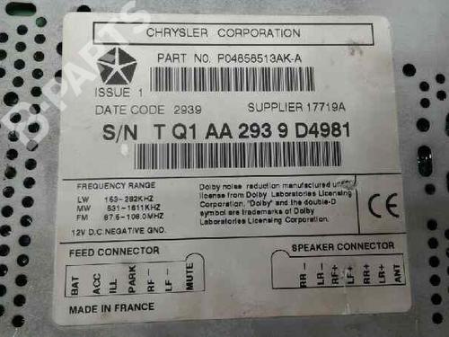 Radio JEEP GRAND CHEROKEE II (WJ, WG) 3.1 TD 4x4 8878387 | B-Parts