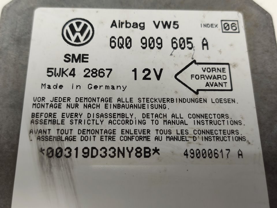 ECU airbags VW GOLF IV (1J1) 1.9 TDI 9717141 | B-Parts