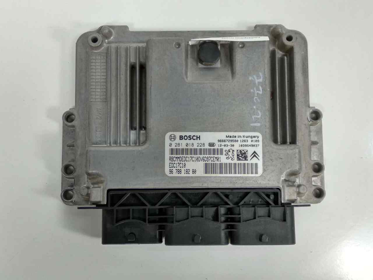 Engine control unit (ECU) CITROËN BERLINGO MULTISPACE (B9) 1.6 HDi 75 / BlueHDi 75 7786679 | B-Parts
